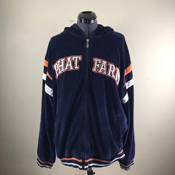 Phat Farm | Jackets & Coats | Vintage Phat Farm Hoodie Jacket In Blue ...